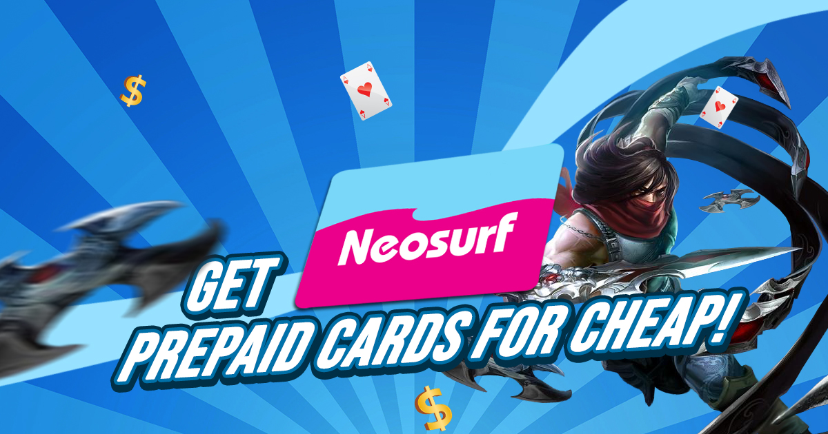 Buy Neosurf Prepaid Voucher / Cards for CHEAP on SEAGM!